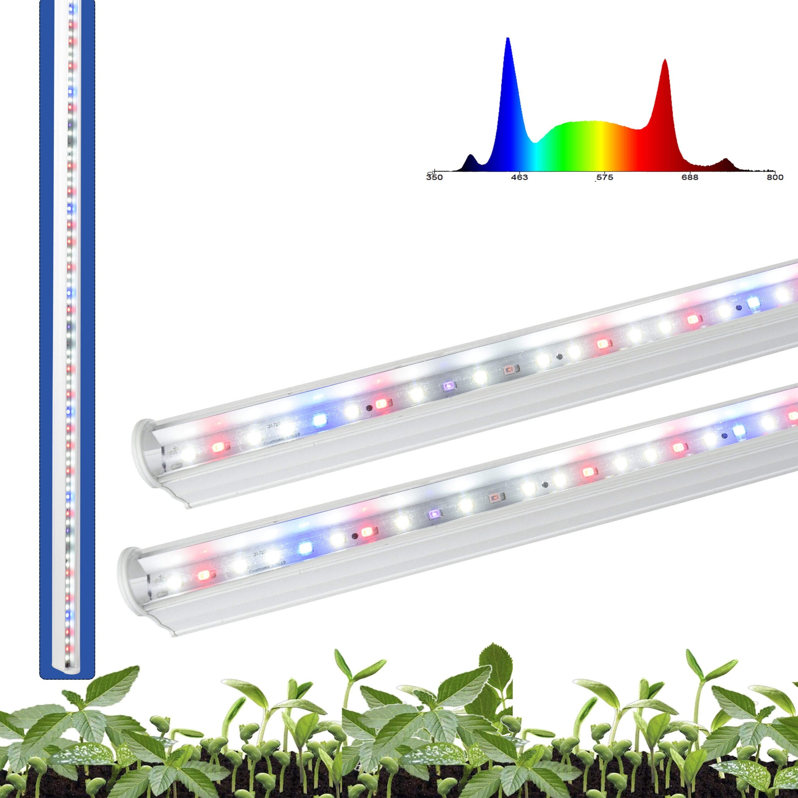 22Watts 4Ft Leafy & Micro Greens LED Grow Tube (Set of 2) – Fluortronix